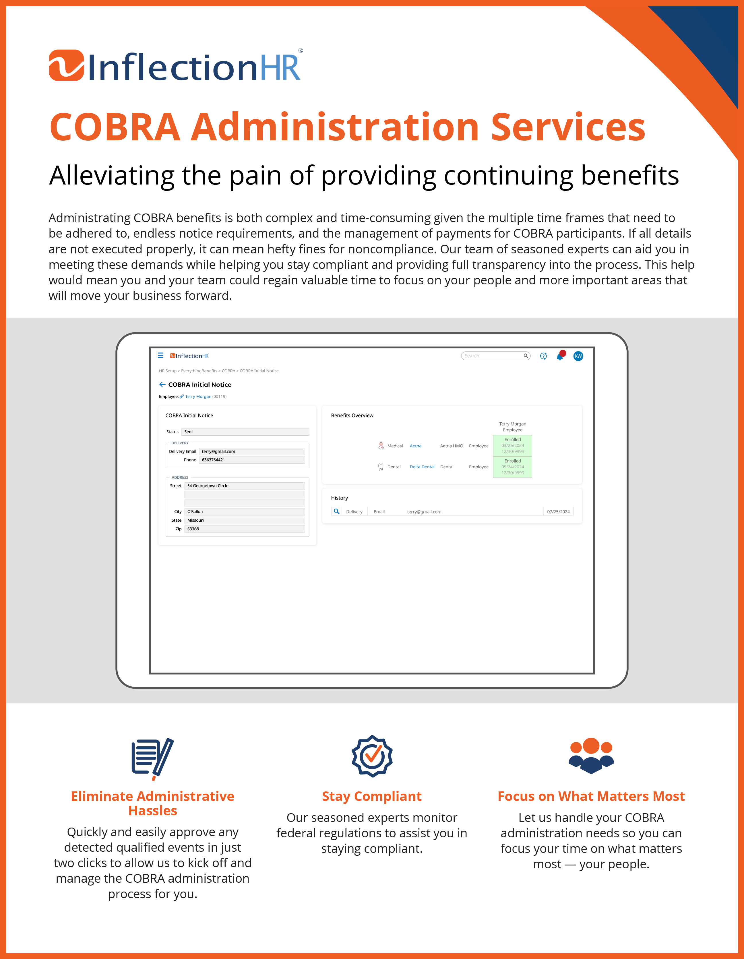 Download the COBRA Administration Product Profile | Inflection HR